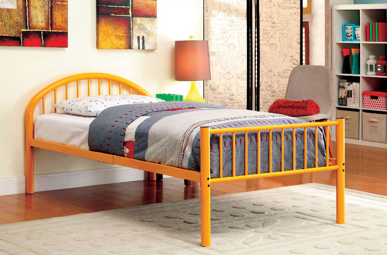 Furniture Of America Rainbow Twin Bed Orange