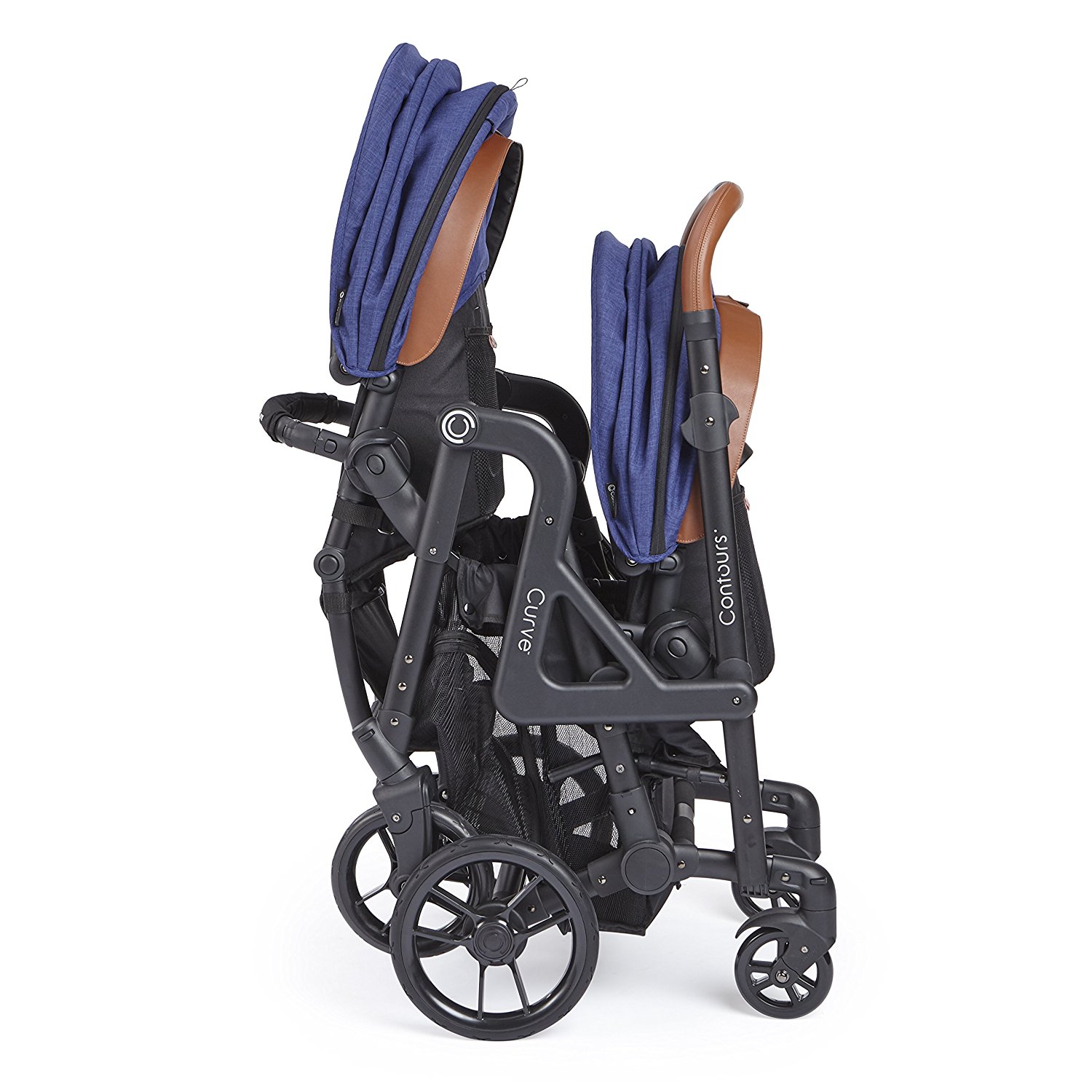 CarefreeKidz.com. Contours Curve Tandem Stroller Indigo Blue