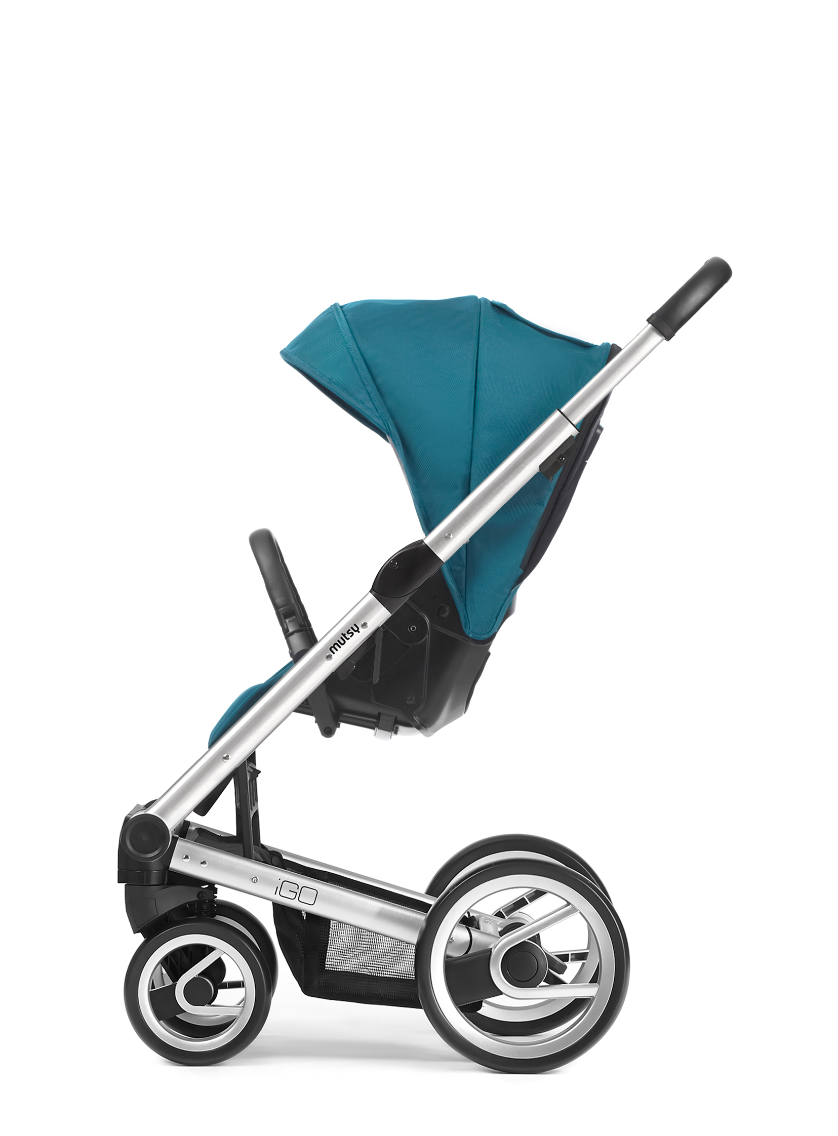 CarefreeKidz.com. Mutsy Igo Lite Aqua Seat With Silver Frame